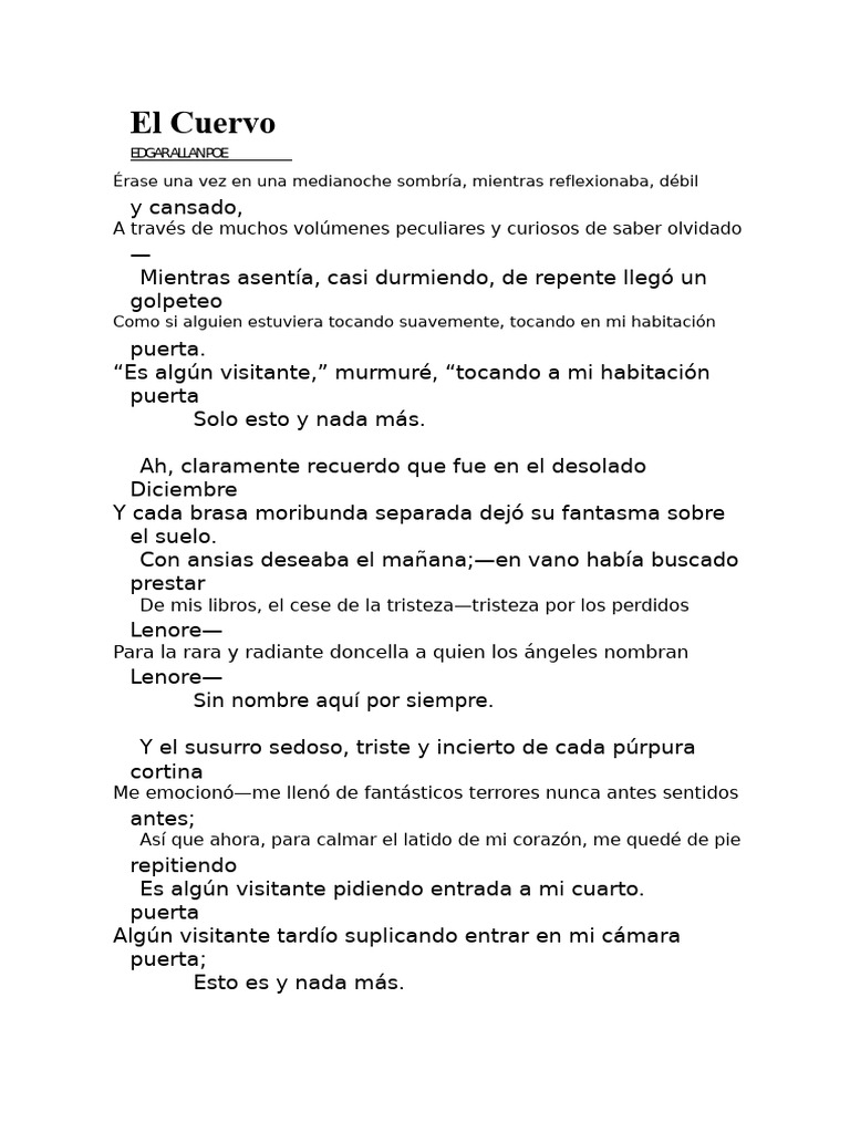 El Cuervo | PDF | El Cuervo