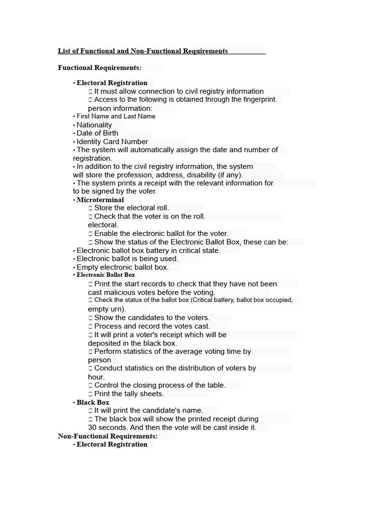 Functional vs Non-Functional Requirements | PDF | Ballot | Point Of Sale