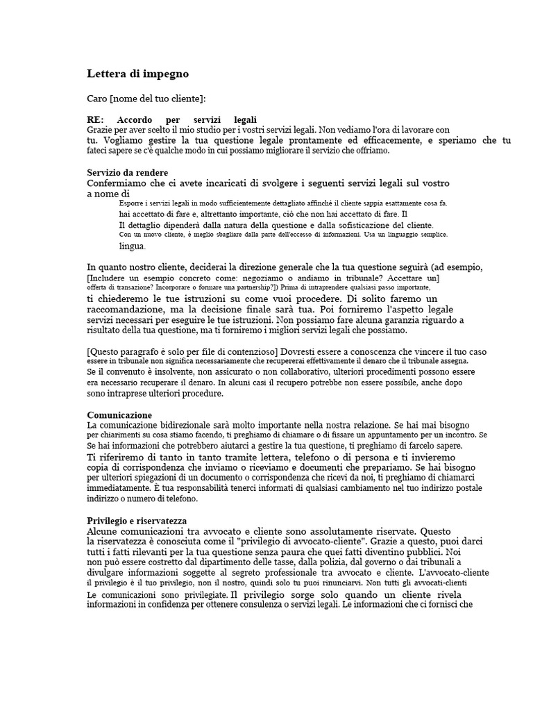 Lettera Di Incarico | PDF