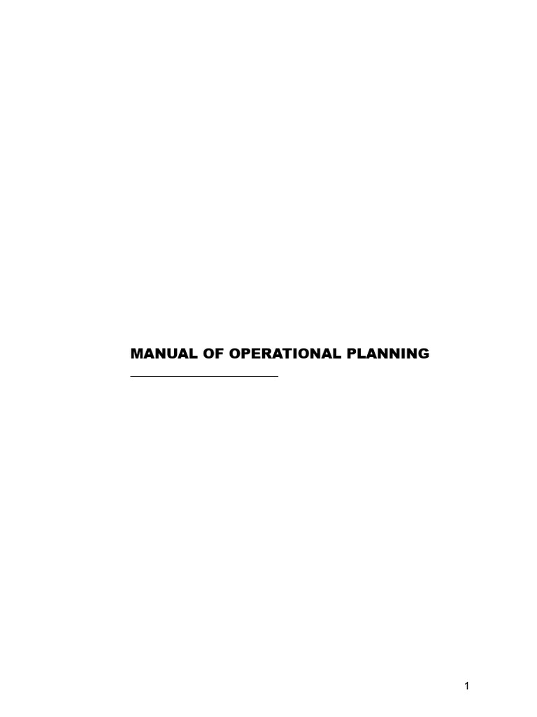 MANUAL OF PLANNINGS of The National Police | PDF | Planning | Police