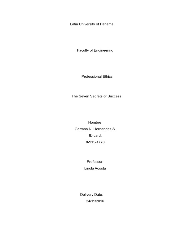 Seven Secrets to Achieve Success | PDF