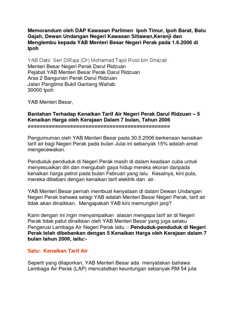 Contoh Memorandum | PDF