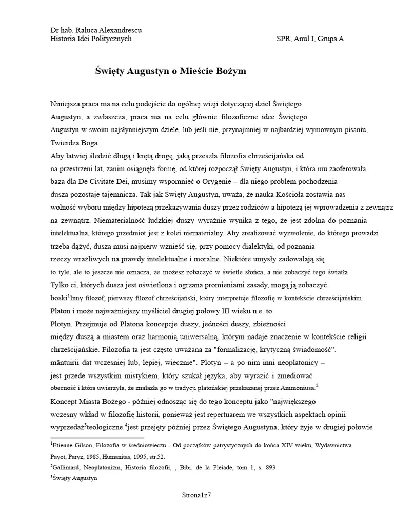 Święty Augustyn O Mieście Bożym | PDF