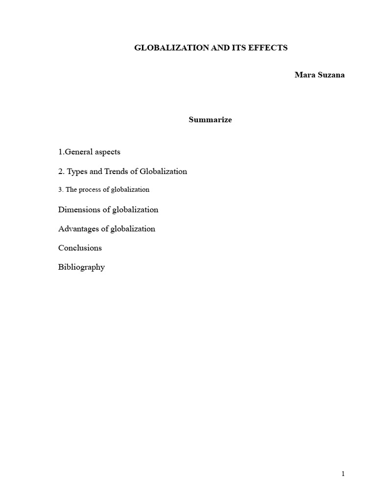 Globalization Project (2) | PDF | Globalization | Market (Economics)