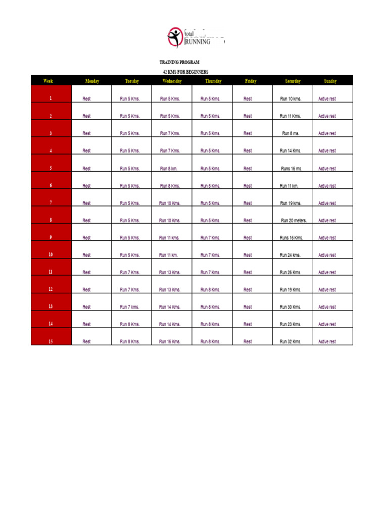 42K Beginners | PDF | Strength Training | Physical Exercise