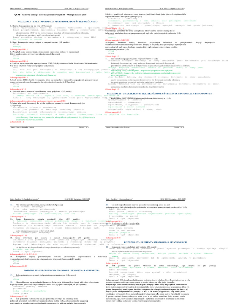 Poprawiony Ramowy Koncept | PDF