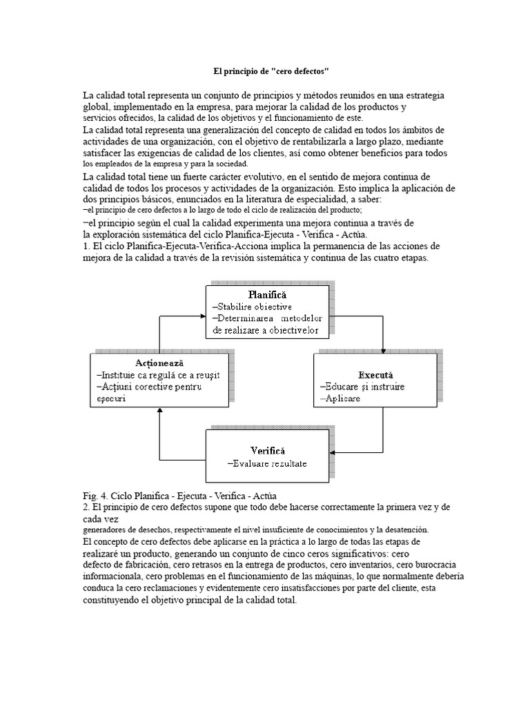 Cero Defectos: Clave de Calidad Total | PDF | Calidad (comercial ...