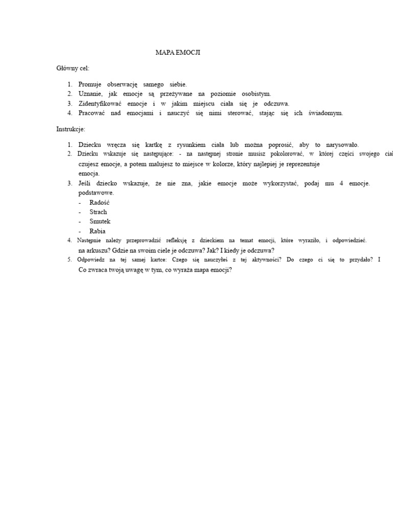 Mapa Emocji PDF | PDF