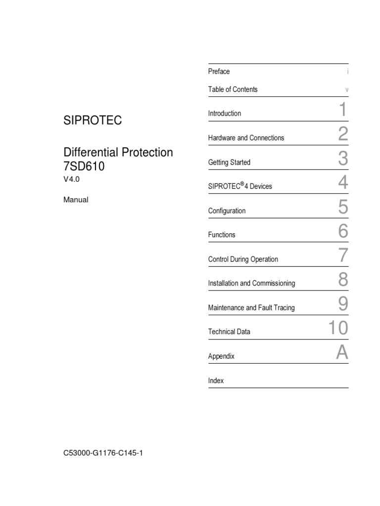 7SD610 Line Diff Protn Relay Version 4.0 | PDF | Input/Output | Signal ...