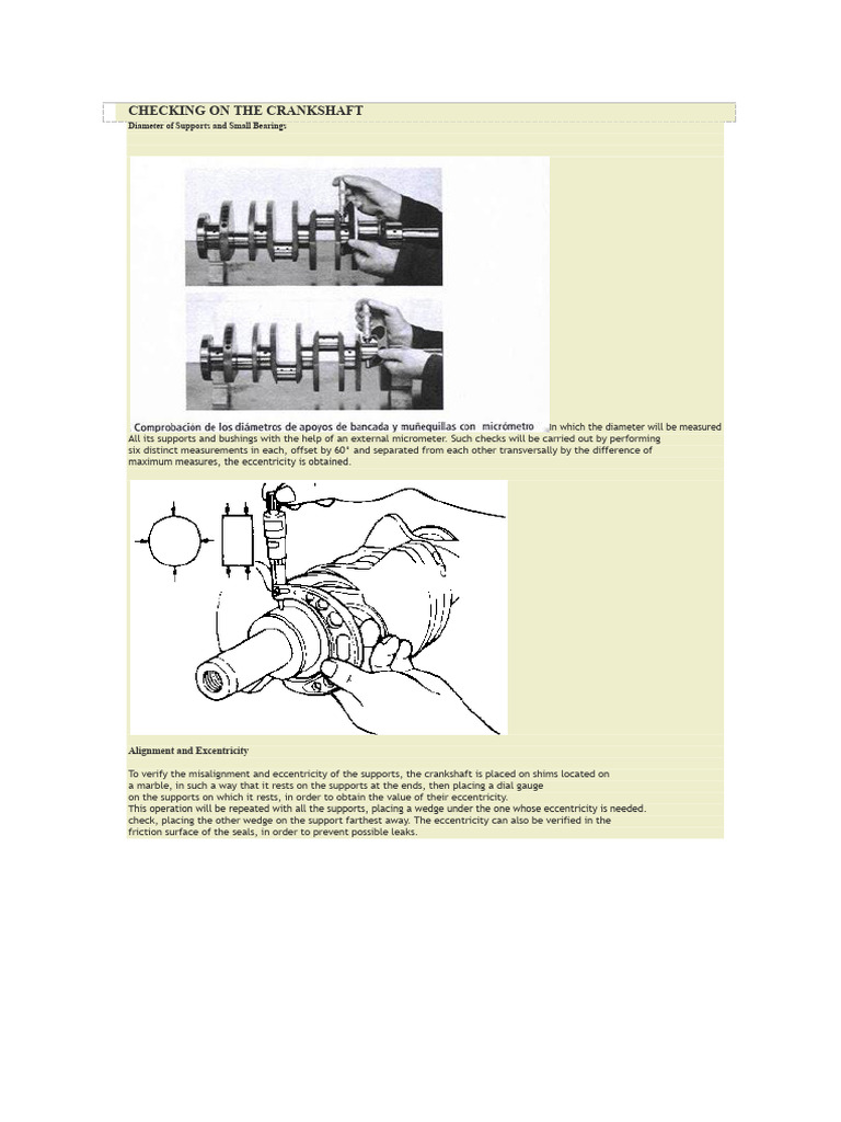 Crankshaft Measurement and Alignment Guide | PDF | Mechanical Engineering