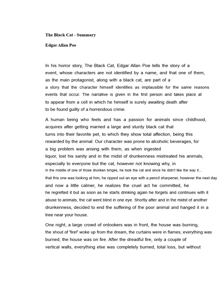 The Black Cat - Edgar Allan Poe | PDF