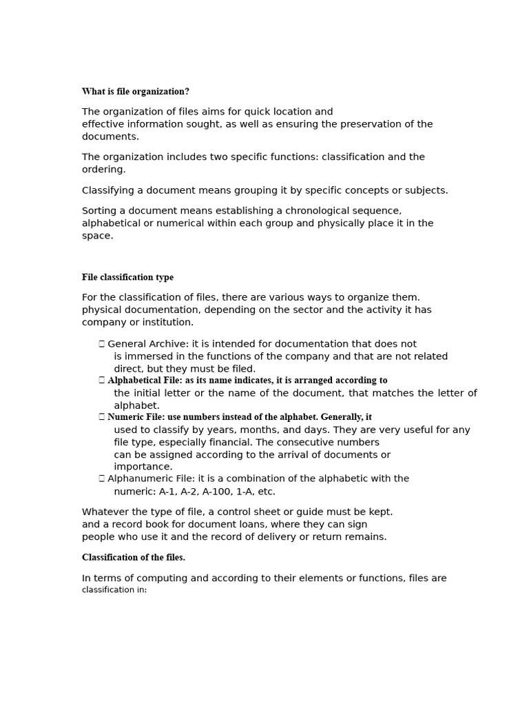 What is File Organization | PDF | Computer File | Information