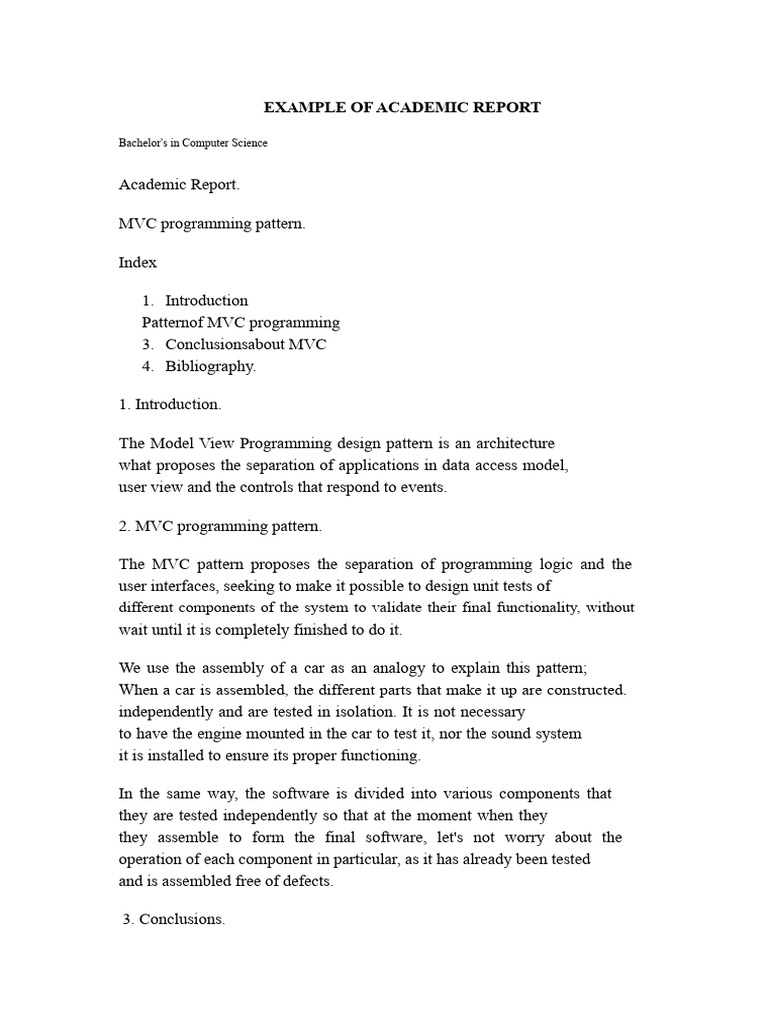 Example of Academic Report | PDF