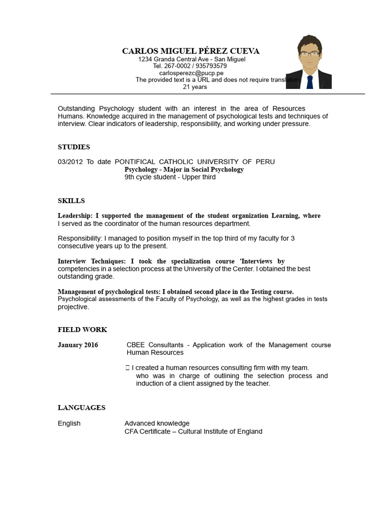 Skills-Based CV Model 3 | PDF | Behavioural Sciences | Psychology