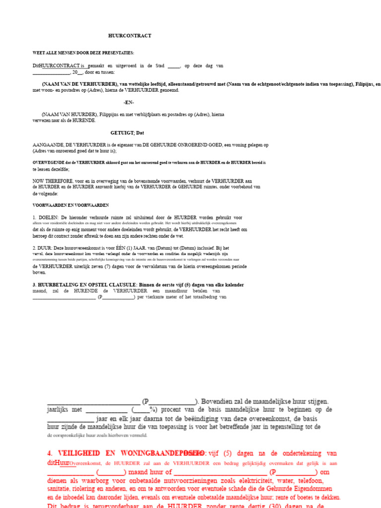Huurovereenkomst | PDF