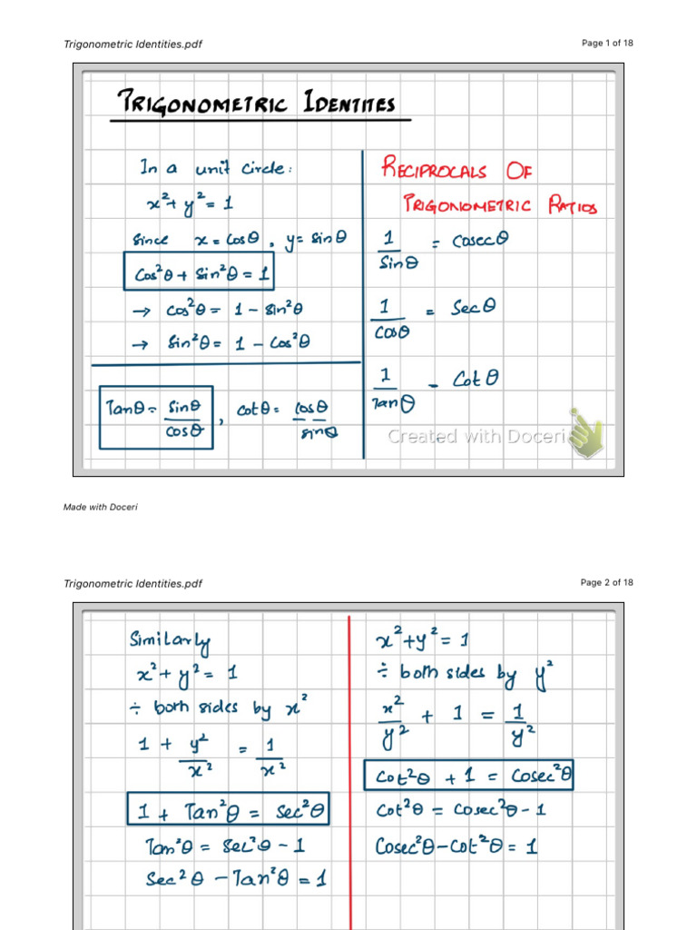Trigonometric Identities | PDF