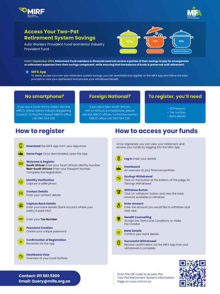 MIFA App: Accessing Two-Pot Savings | PDF