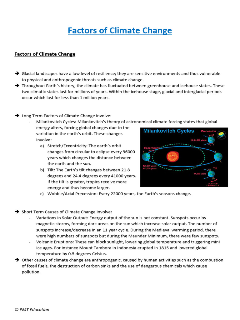 Key Factors Driving Climate Change | PDF