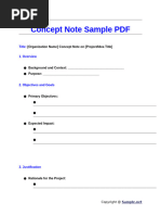 Guide to Writing a Concept Note | PDF