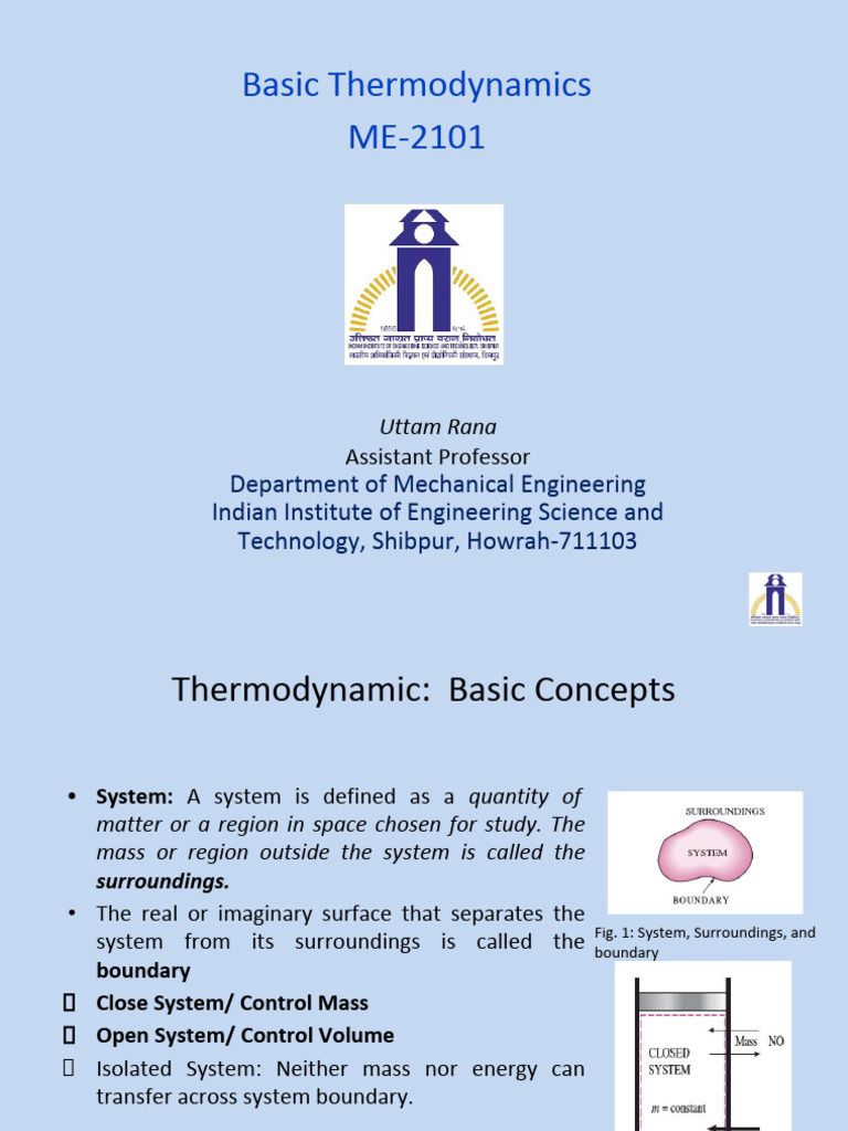 Basic Thermodynamics Introduction | PDF | Combustion | Thermodynamic Equilibrium
