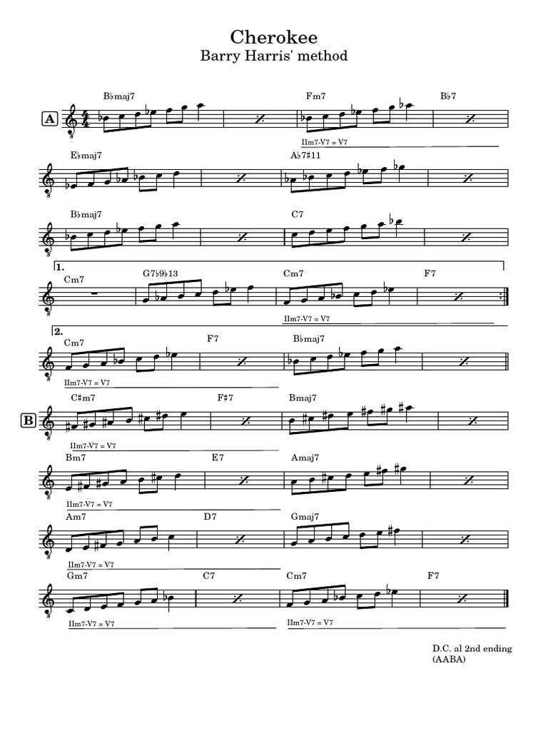 Barry Harris' Cherokee Method | PDF