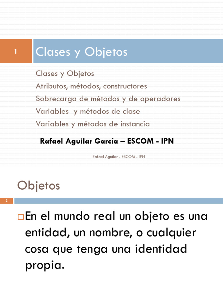 Diapositivas POO | PDF | Herencia (Programación Orientada a Objetos) | Objeto (informática)