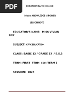 Civic Education Lecture Notes | PDF | Civics | Civic Engagement