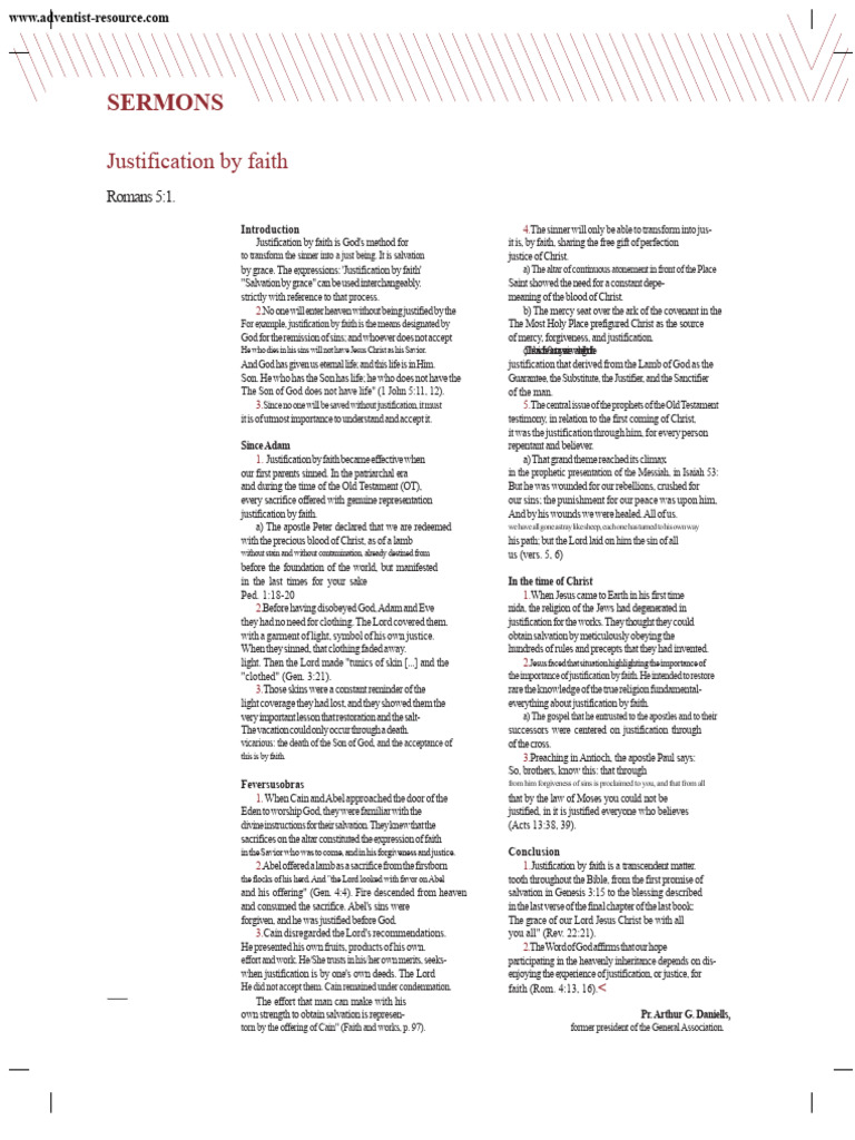 Written Sermons For Preachers | PDF | Justification (Theology) | Sola Fide