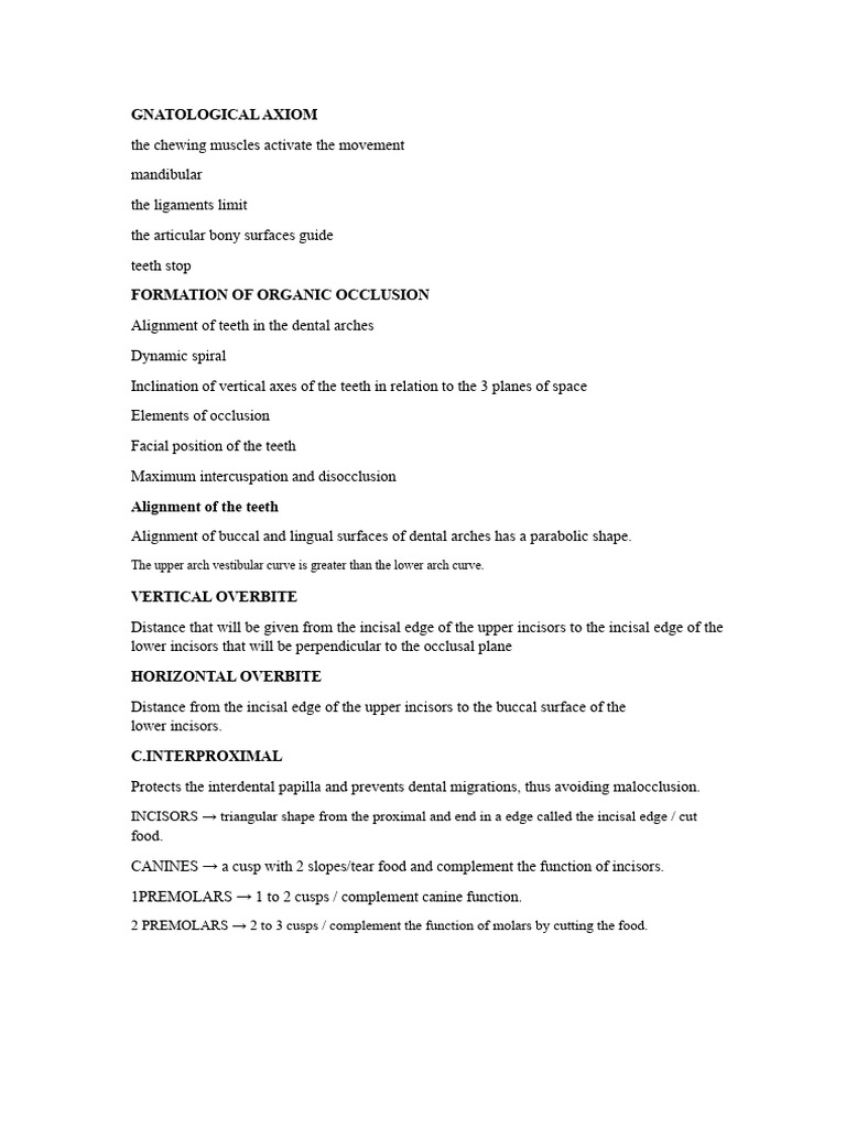 Axiom Gnathological | PDF | Tooth | Mouth