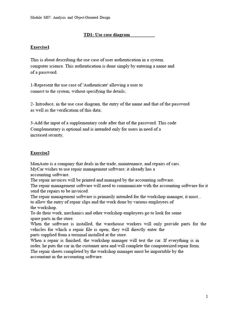 Use Case Analysis in Object-Oriented Design | PDF | Use Case | User ...