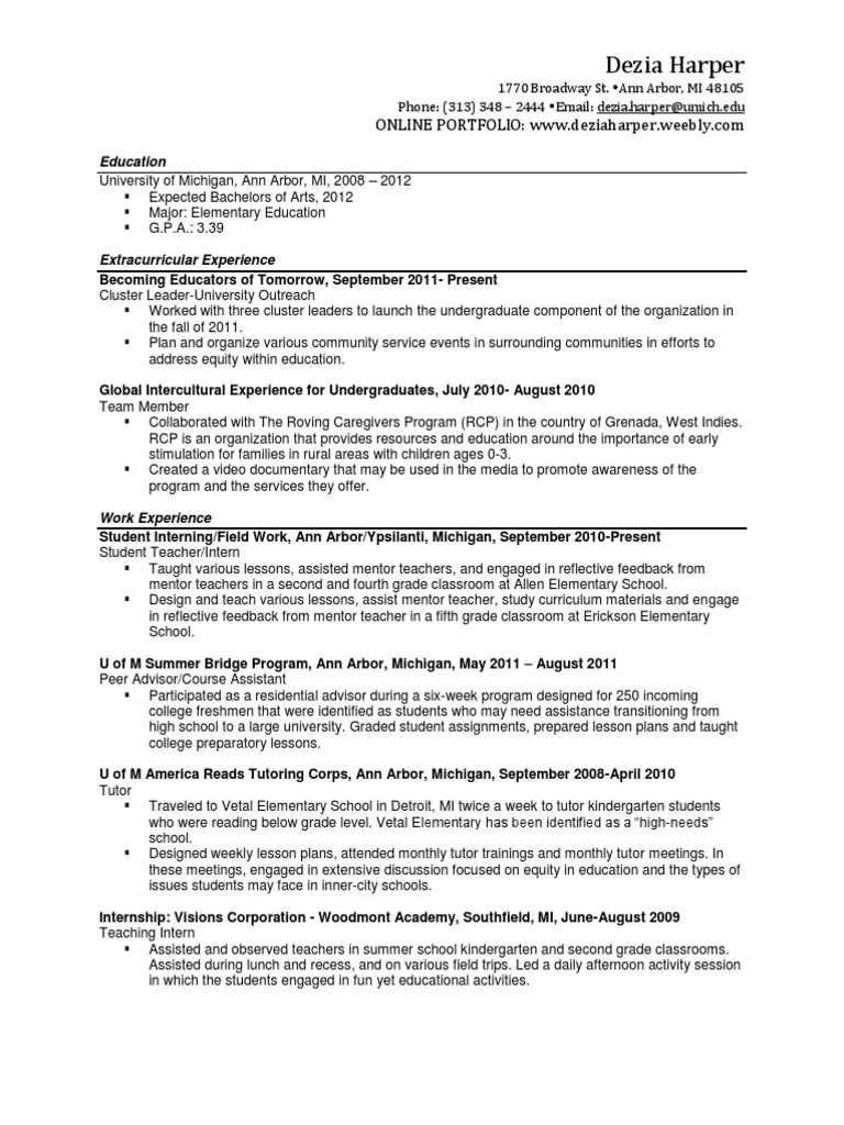 Harper Resume | Download Free PDF | Tutor | Schools