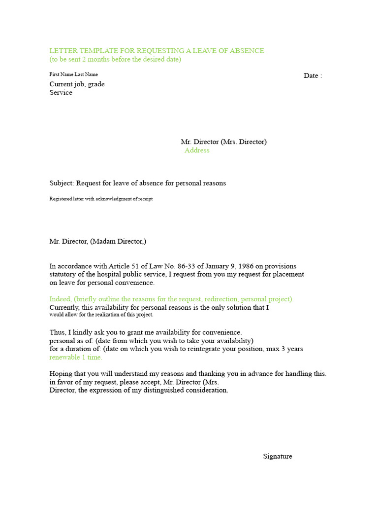 Model Letter of Request For Availability | PDF
