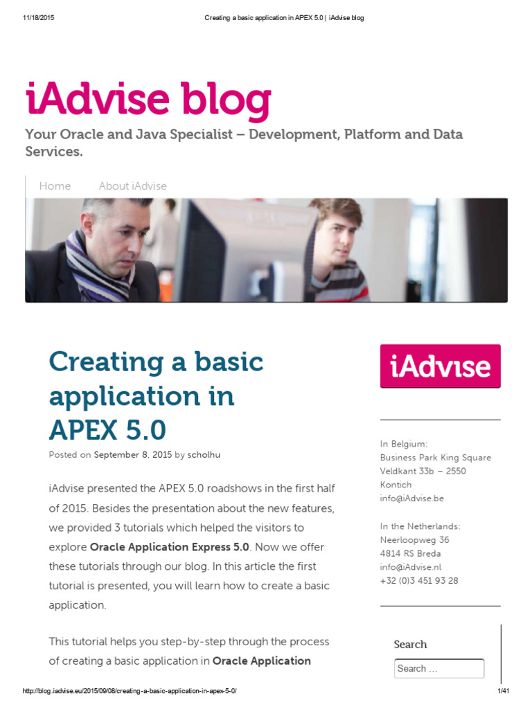Creating A Basic Application in APEX 5 | PDF | Safari (Web Browser ...