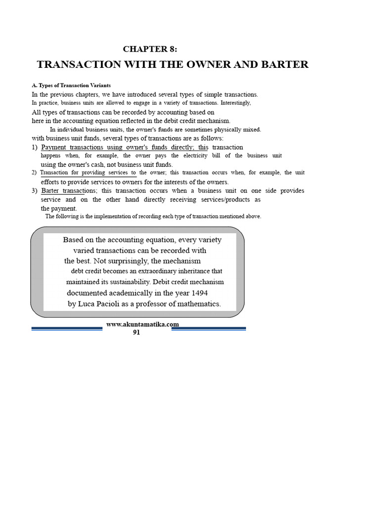 Chapter 8 Types of Transactions | PDF | Debits And Credits | Business ...