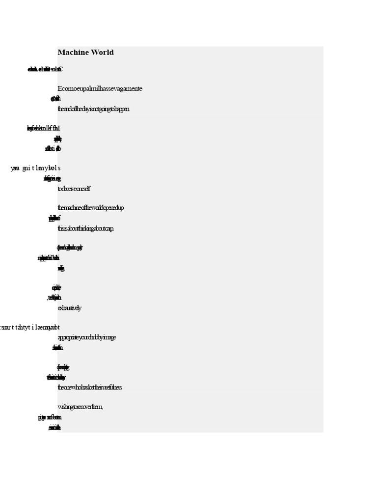 The Machine of the World Poem Analysis | PDF