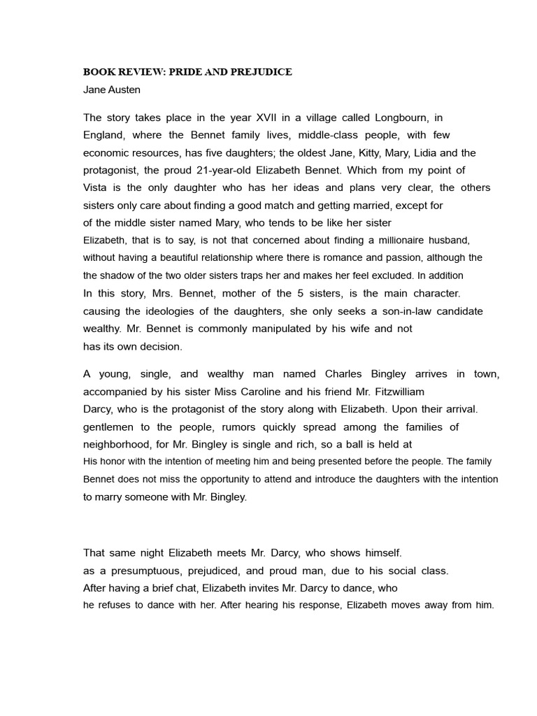 REVIEW Pride and Prejudice. | PDF | Pride And Prejudice | Mr. Darcy