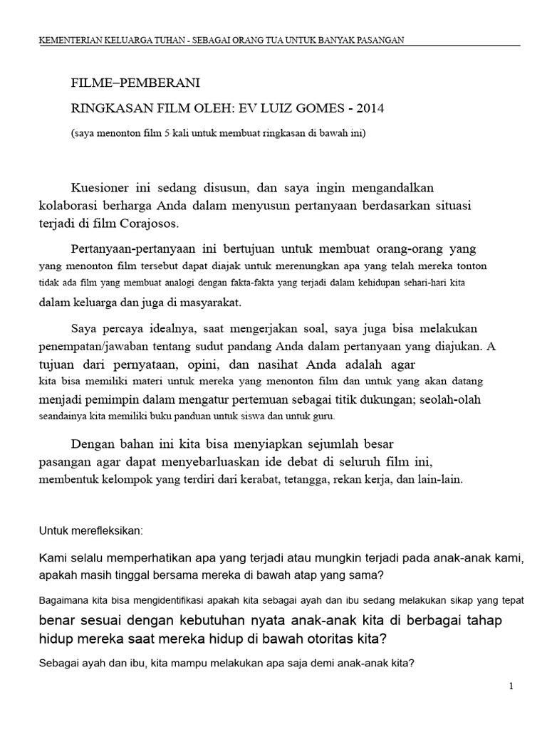 Ringkasan Film - Berani | PDF