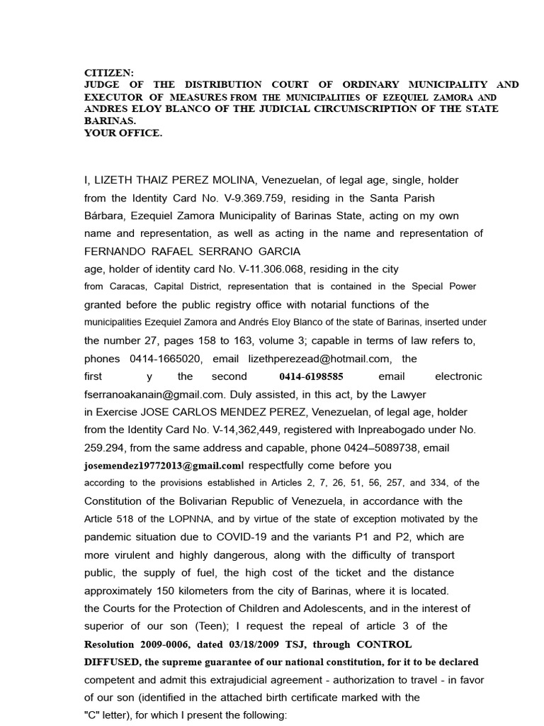 Judicial Authorization Adolescent | PDF | Identity Document | Governance