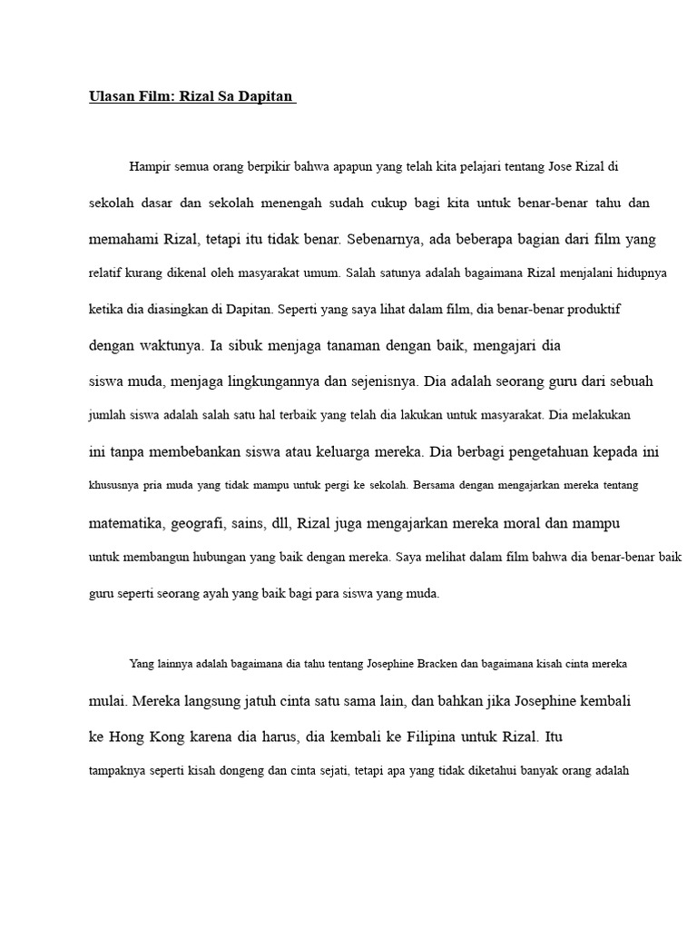Rizal Di Dapitan | PDF