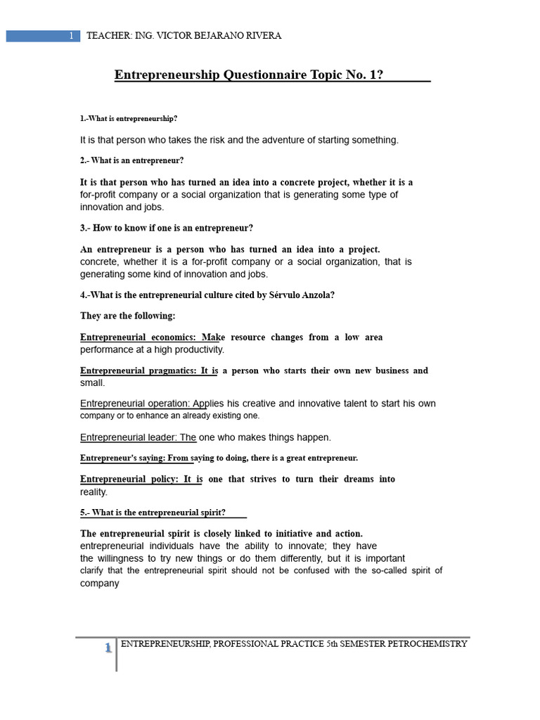 Understanding Entrepreneurship Basics | PDF | Entrepreneurship | Cognition