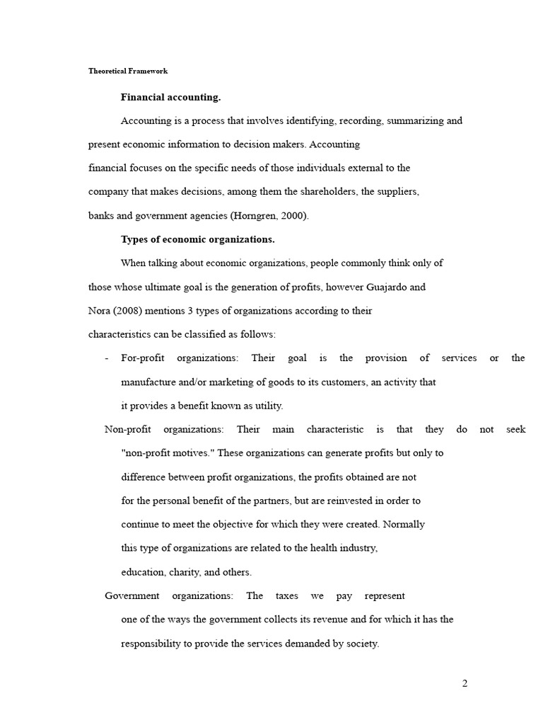 Theoretical Framework Accounting | PDF | Budget | Profit (Economics)