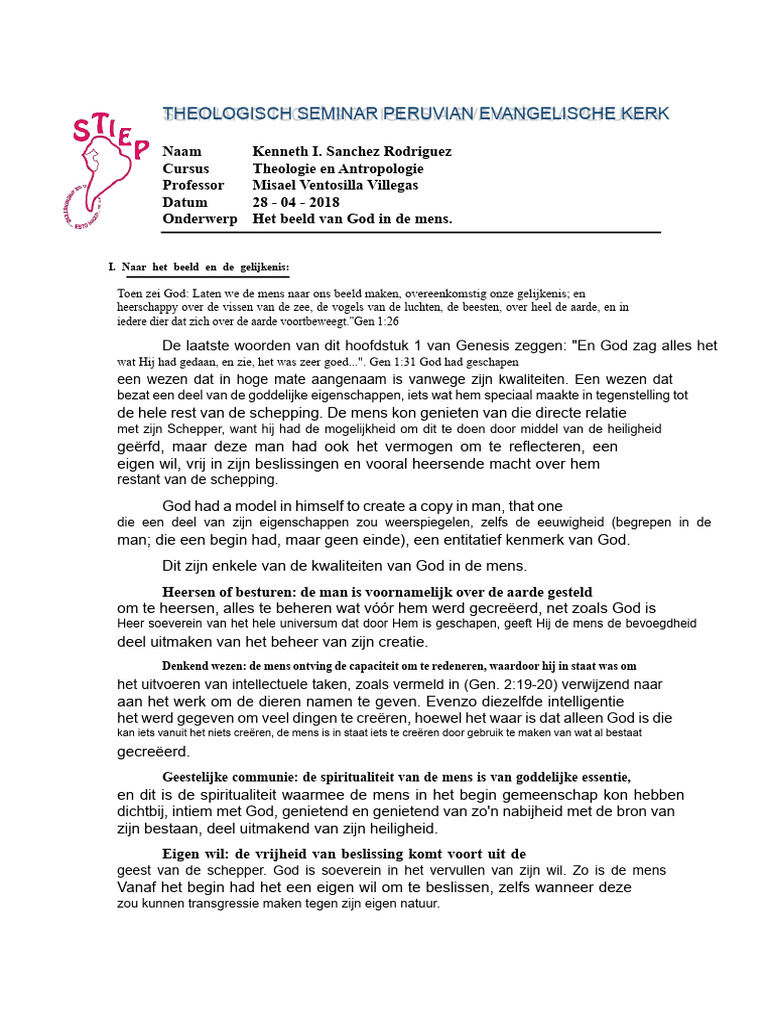 Het Beeld Van God in de Mens | PDF