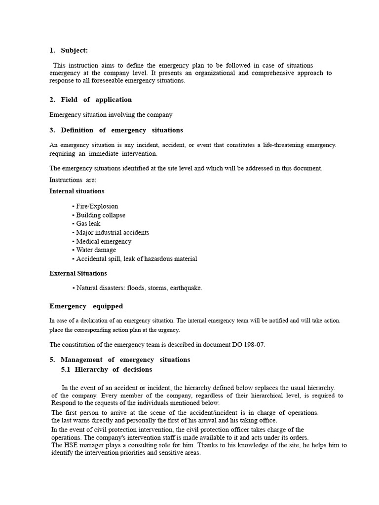 Emergency Response Plan Overview | PDF | Emergency | Emergency Management