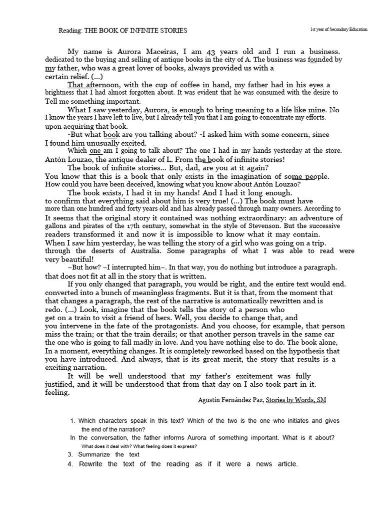 The Book of Infinite Stories Explained | PDF