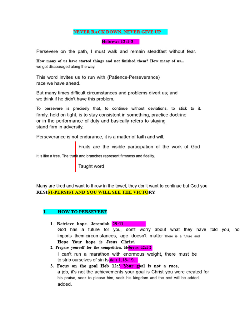 Never Back Down, Never Surrender. | PDF | Jesus | Theology