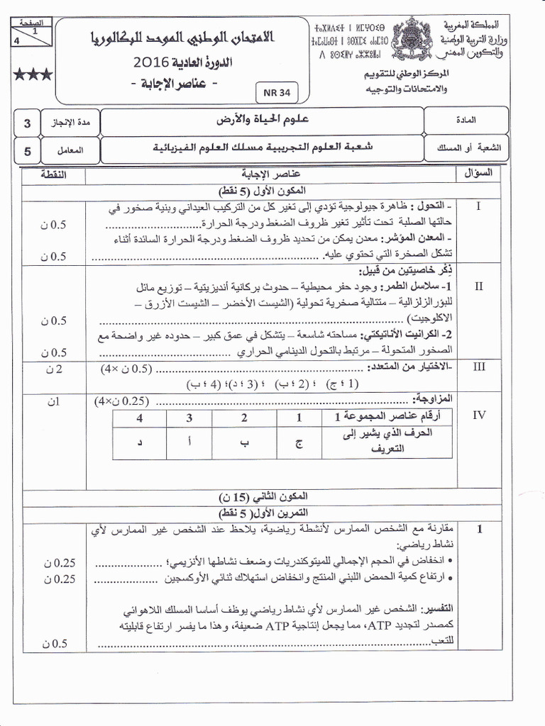 Normalise 2016 Correction | PDF