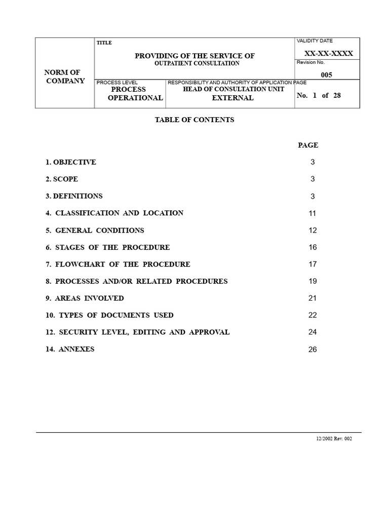 Outpatient Consultation Service Guidelines | PDF | Patient | Medical ...