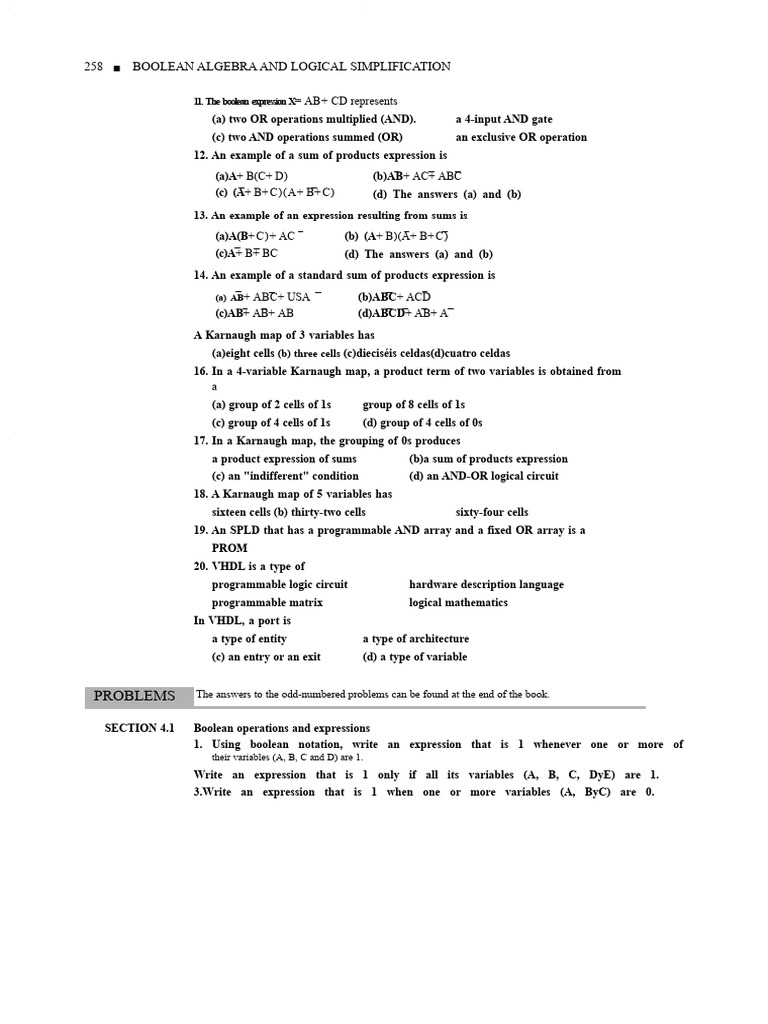 DeMorgan's Boolean Exercises PDF | PDF | Boolean Algebra | Teaching Mathematics