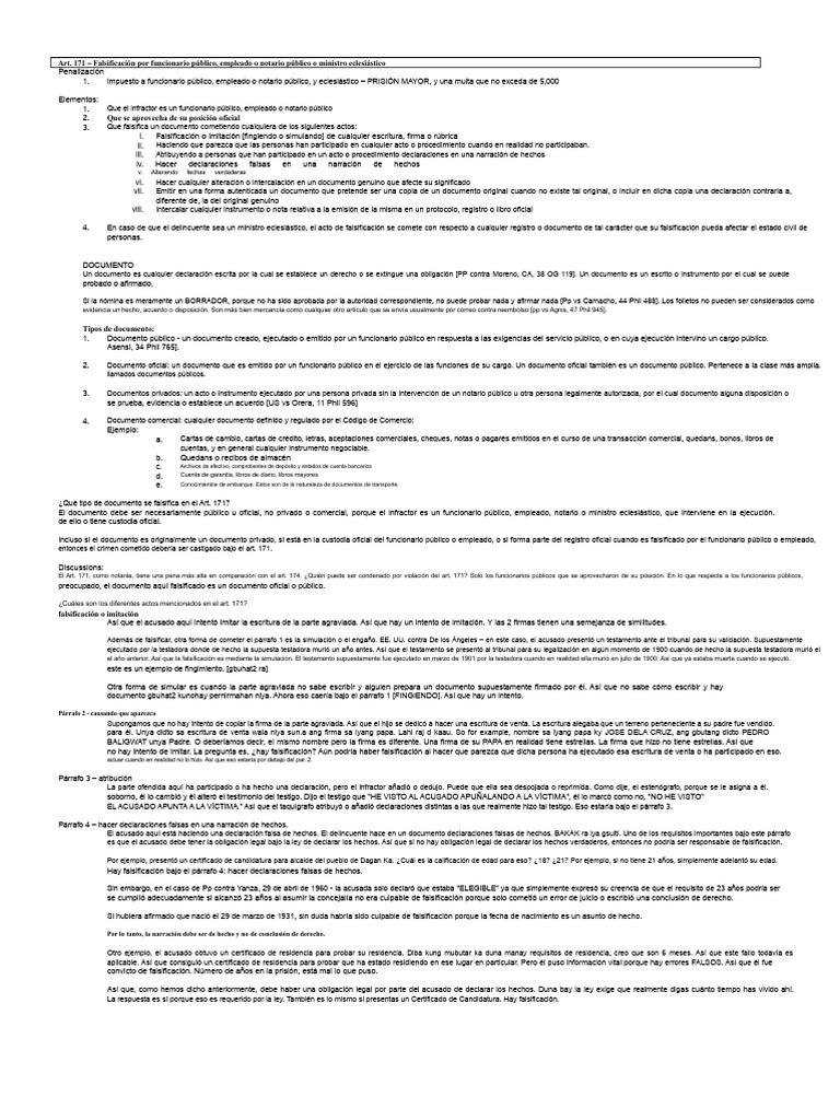 Art. 171 - 184 | PDF | Castigos | Crímenes