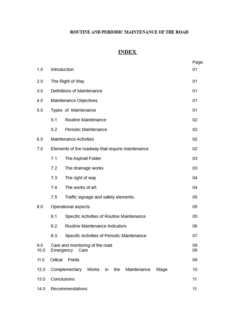 Road Maintenance: Routine & Periodic Guide | PDF | Road | Concrete